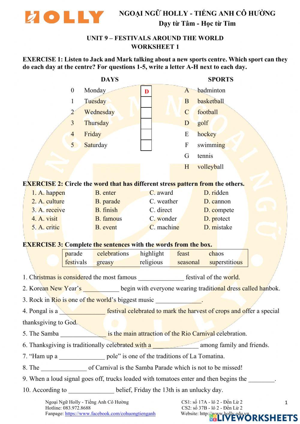 G7 - U9 - Getting Started worksheet | Live Worksheets
