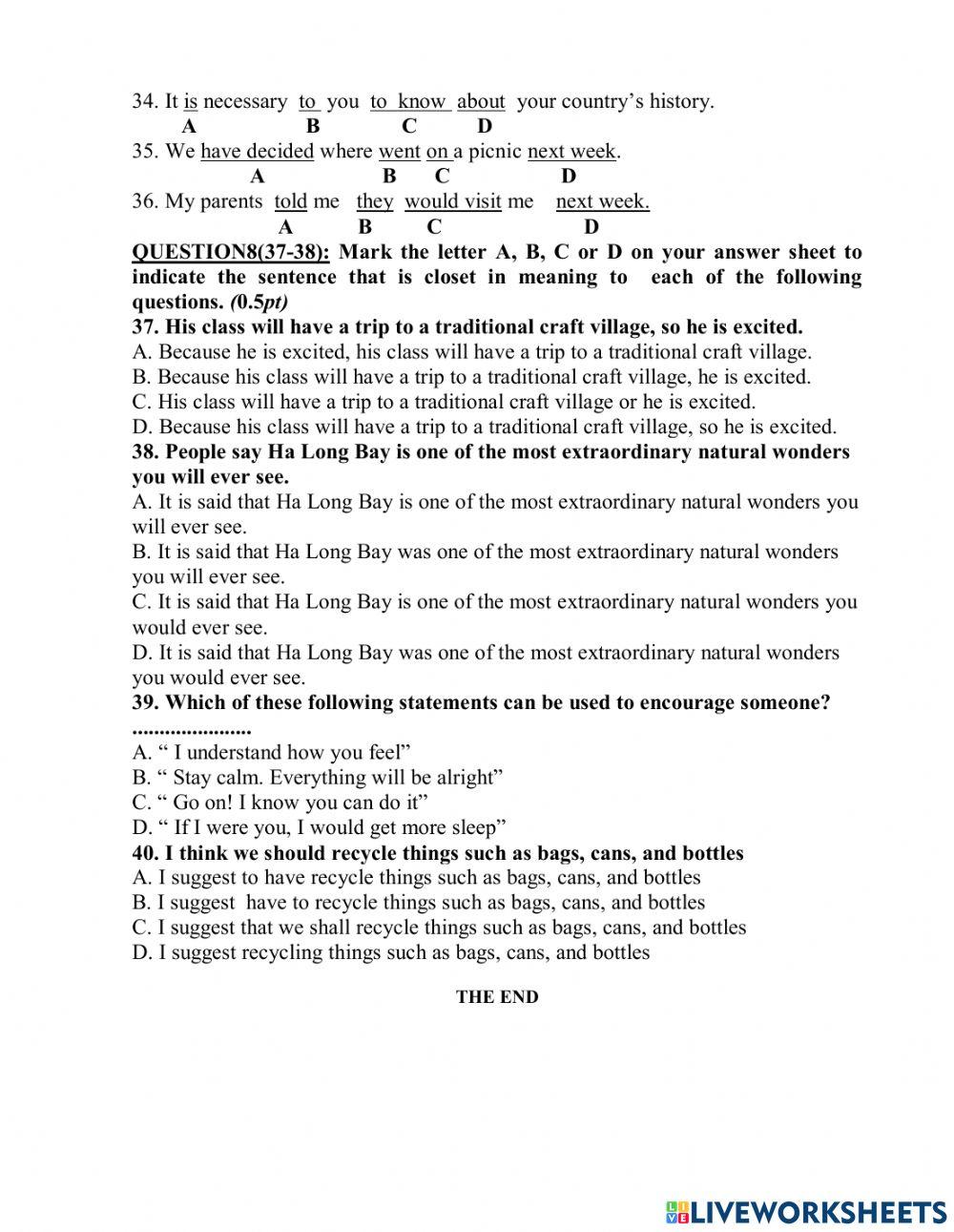 REVISION ( 1-grade 9-THE FIRST TERM) 0419 | Phan Nguyễn