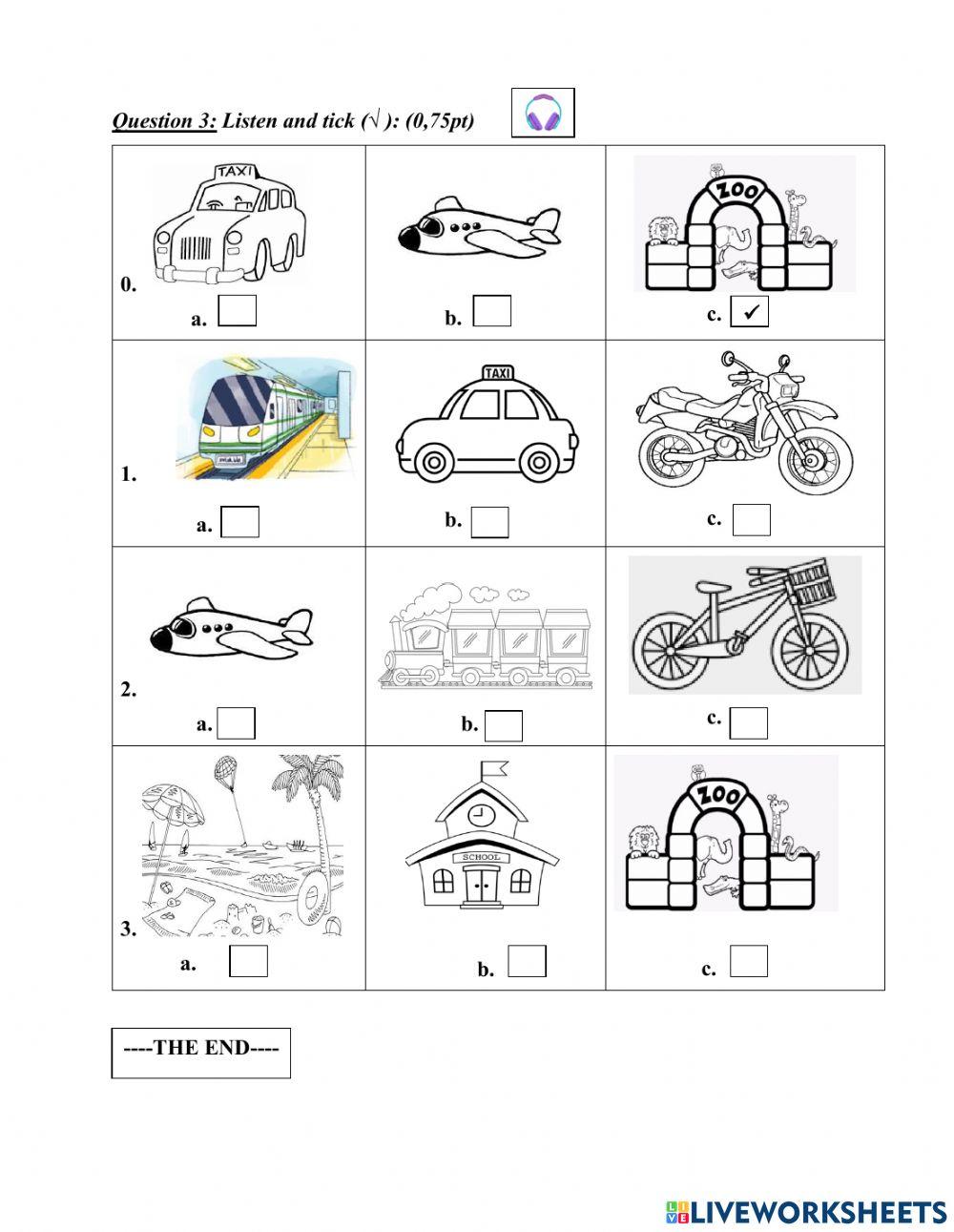 The 1st term test worksheet | Live Worksheets