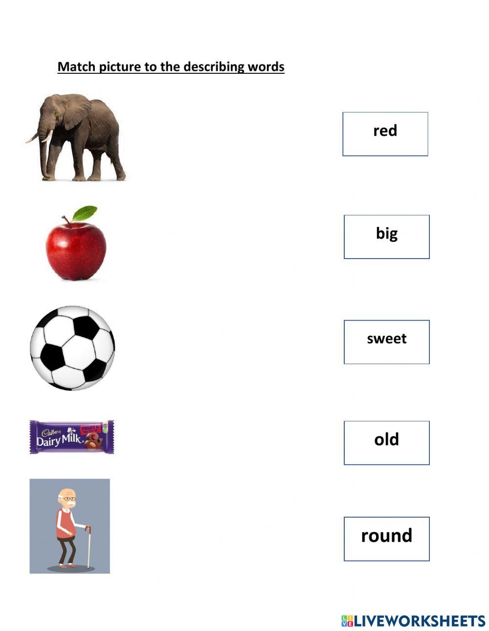 describing online exercise for | Live Worksheets