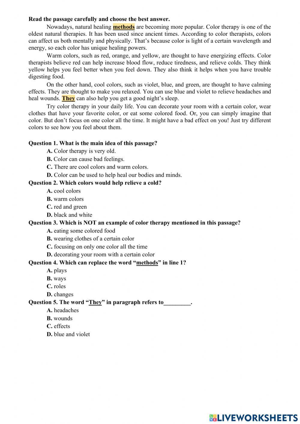 E10-reading | Free Interactive Worksheets | 1775601
