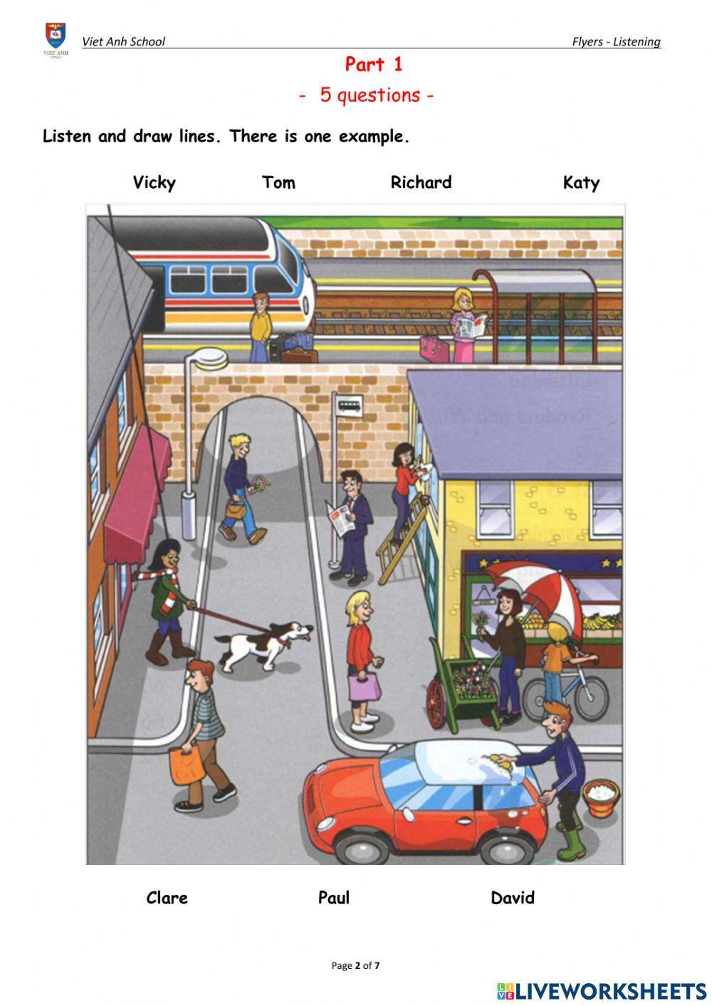 Flyers listening | Free Interactive Worksheets | 1775729