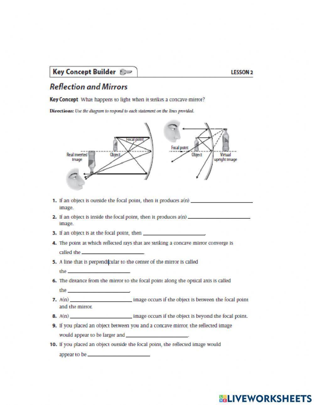Concave And Convex Mirror Diagram Worksheet at Doris Whitfield blog