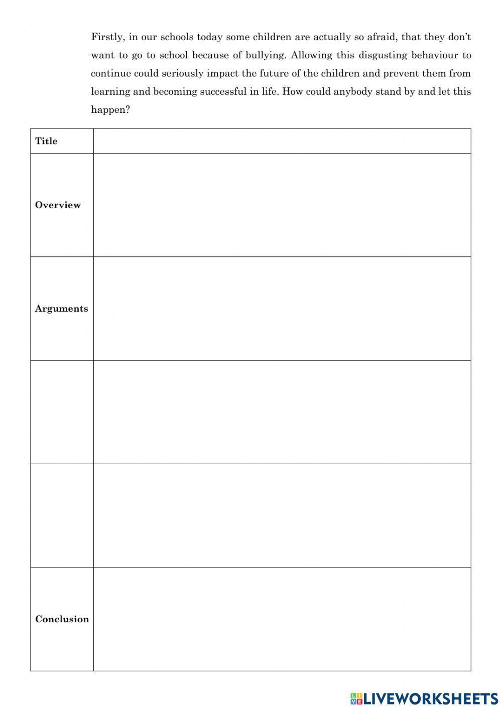 Persuasive Text… | Free Interactive Worksheets | 1776480