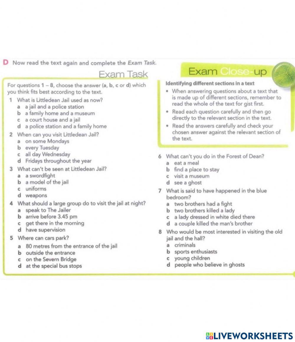 Little dean jail worksheet | Live Worksheets