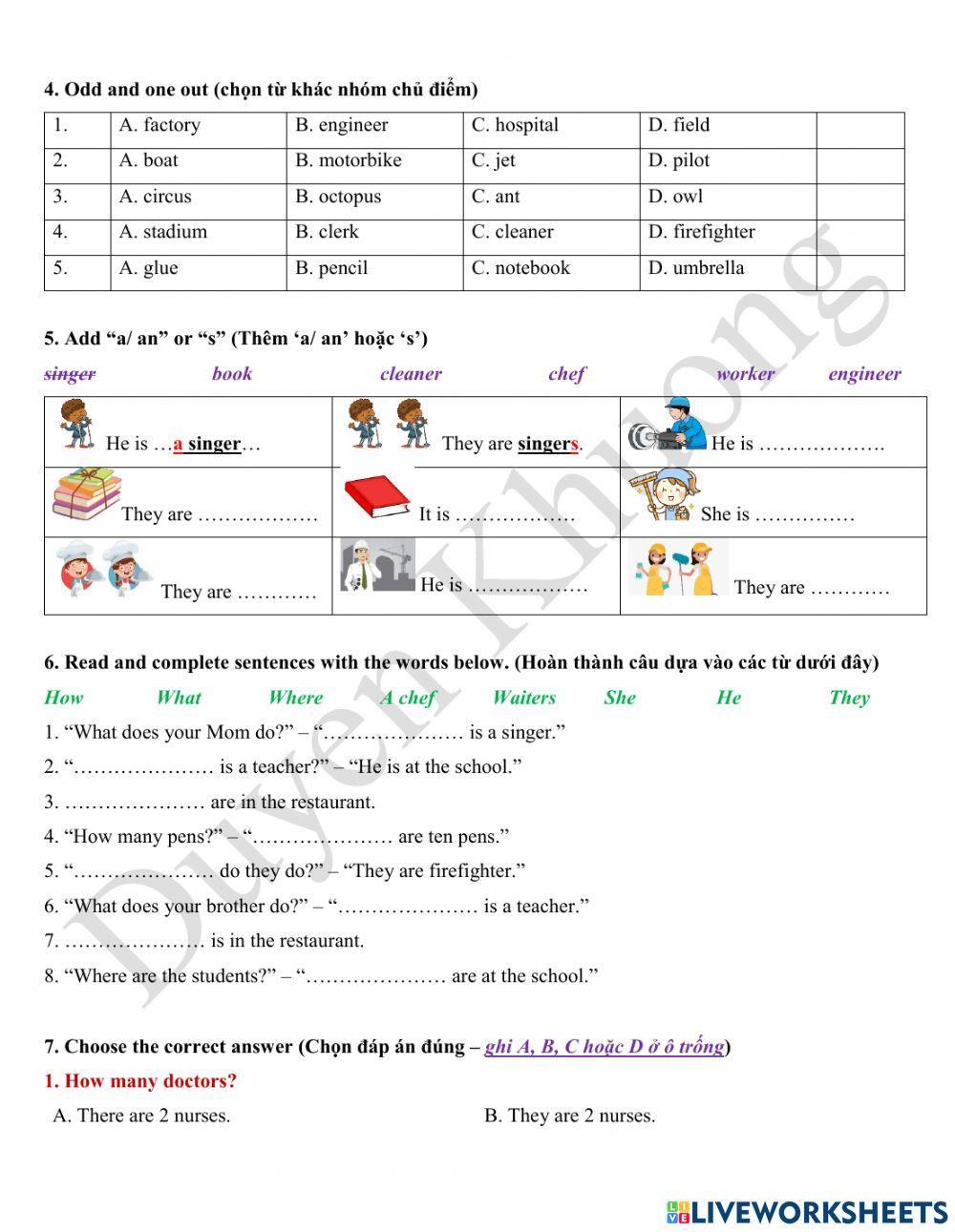 Grade 4.2 - Test 1 1777334 | duyen98 | LiveWorksheets
