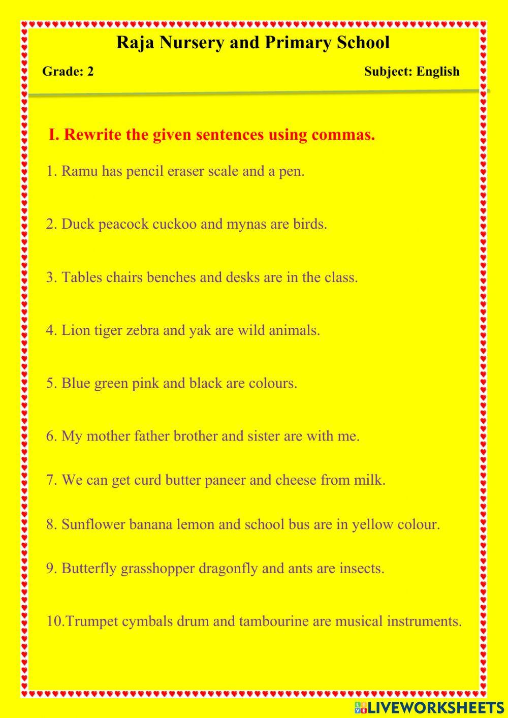 6807874 | grade 2 grammar 2 punctuation marks | Raja