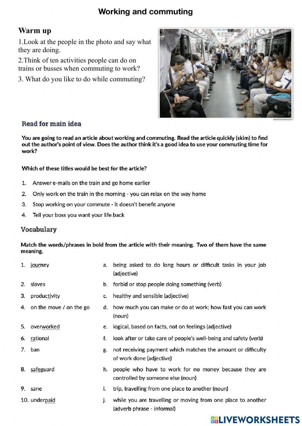 Working and com… | Free Interactive Worksheets | 1777649