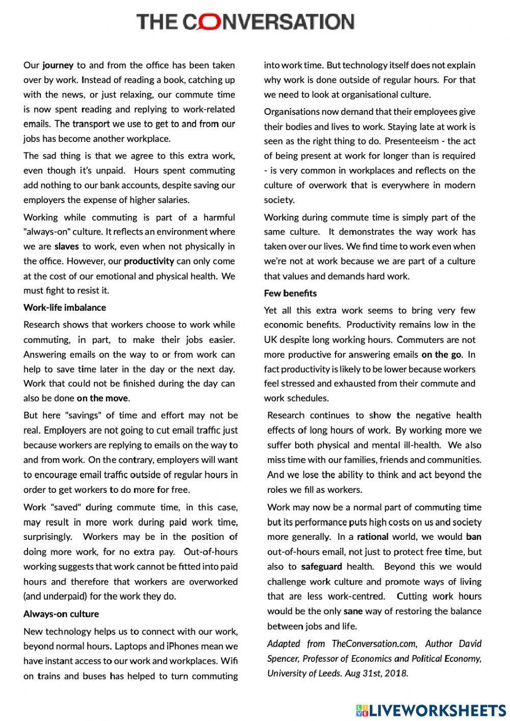 Working and com… | Free Interactive Worksheets | 1777649