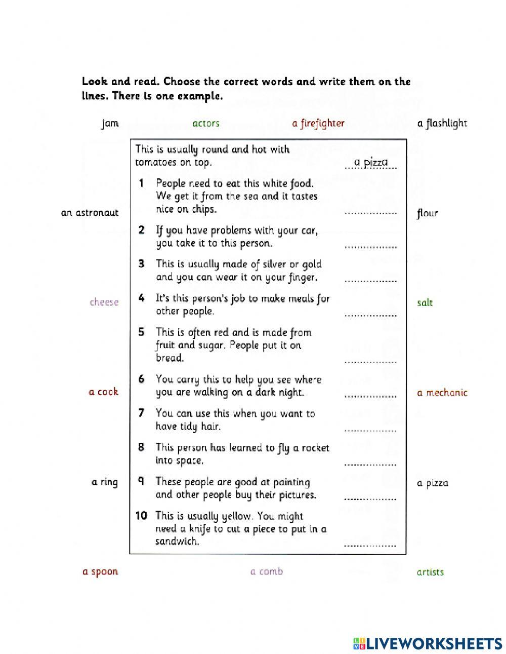 F-Part 1 worksheet | Live Worksheets