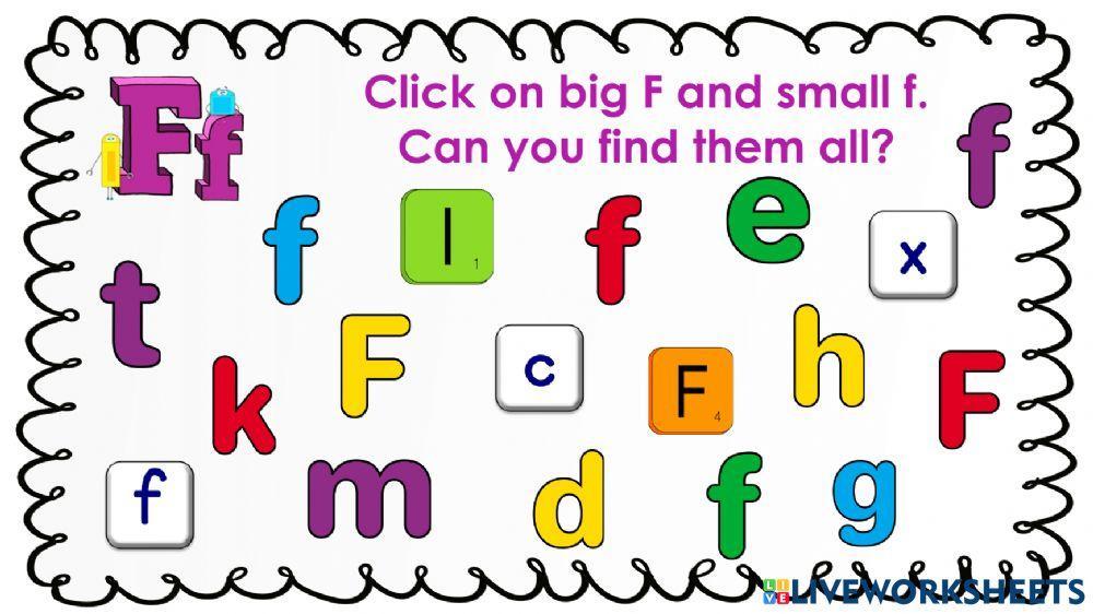 1778333 | Letter Ff | Akilah Abdulbarr | LiveWorksheets