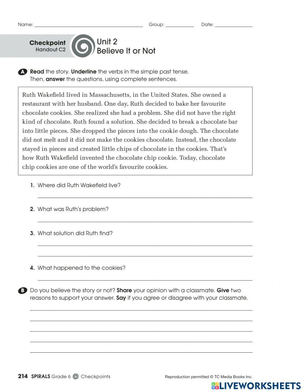 Grade 6 Checkpoint Unit 2 6808098 | Naouel Idri | Live