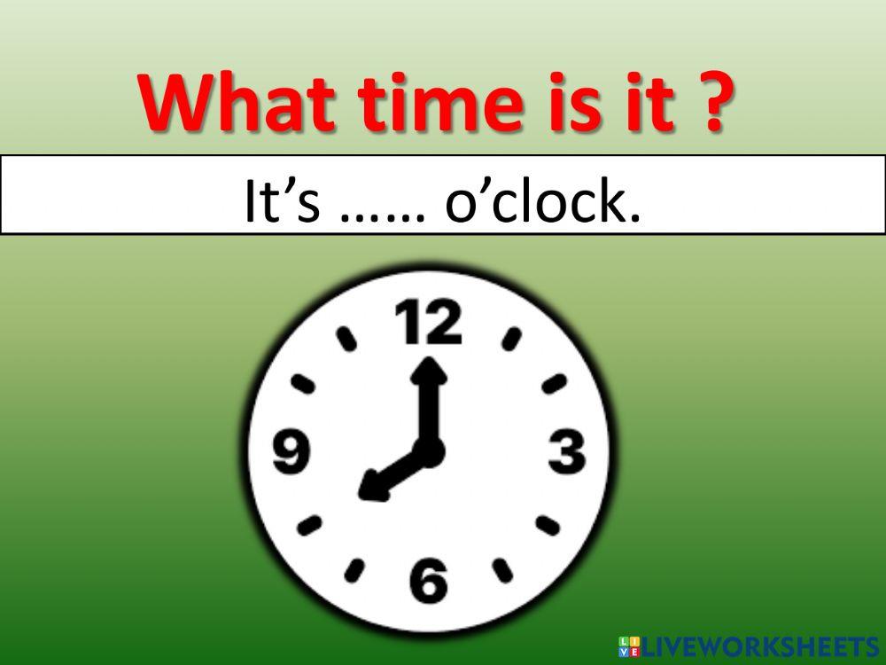 What time is it? online exercise for 4 | Live Worksheets