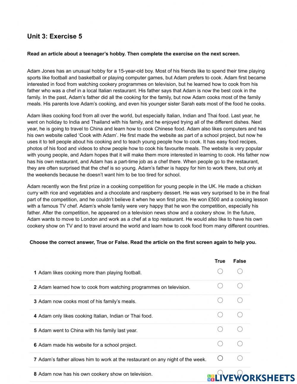 Mindset Foundation - Reading & Writing Skills Modules - Unit 3 Ex5 ...