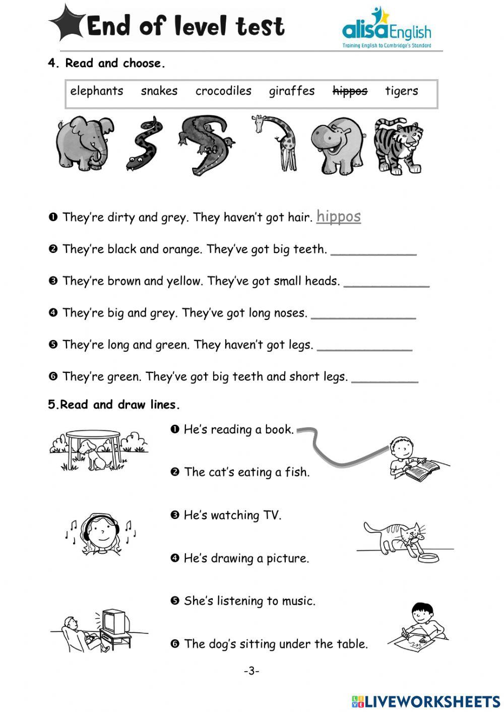 GT1 End of level test online exercise for | Live Worksheets