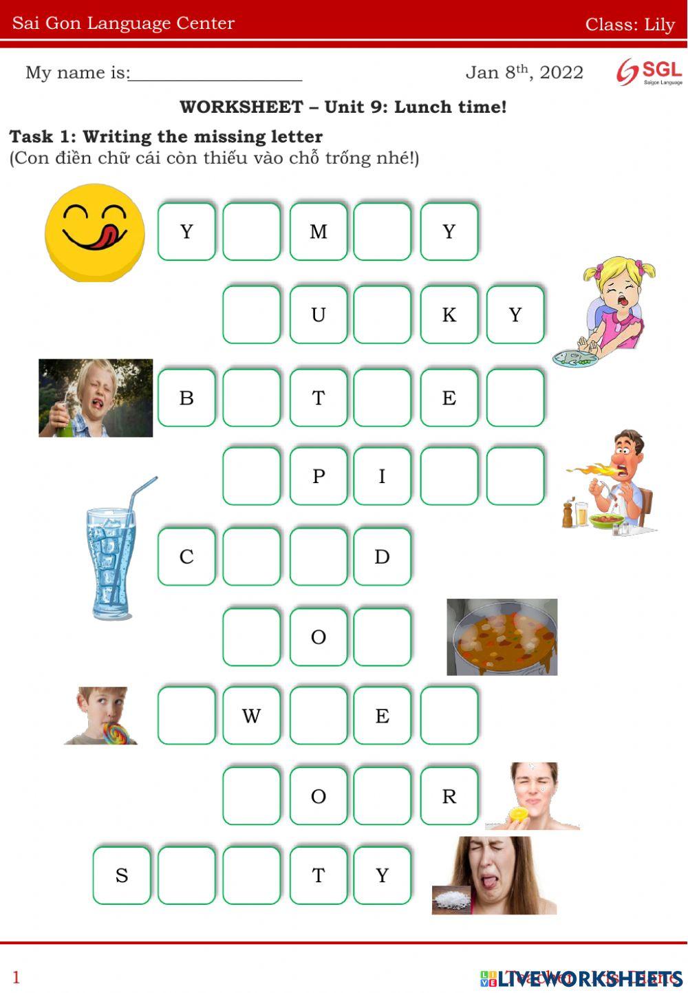 Homework-class Lily Jan 8th worksheet | Live Worksheets