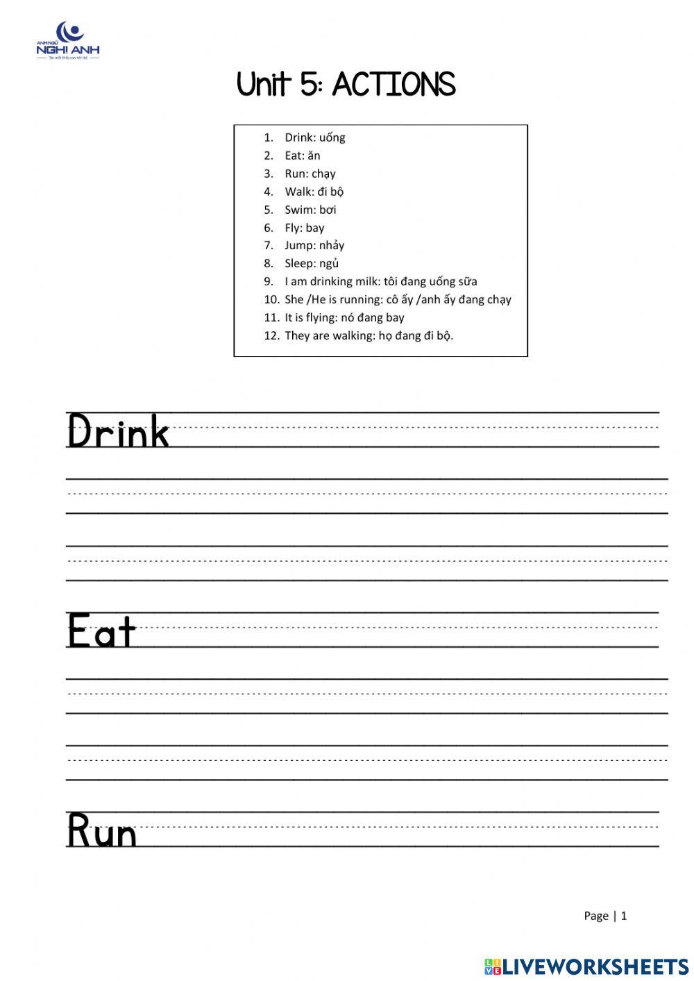 Writting SP1B online exercise for | Live Worksheets