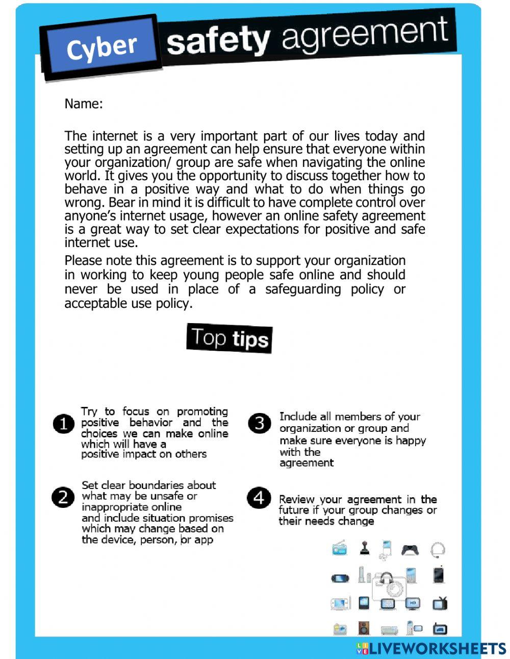 Cyber Security Agreement 2022 online exercise for | Live Worksheets