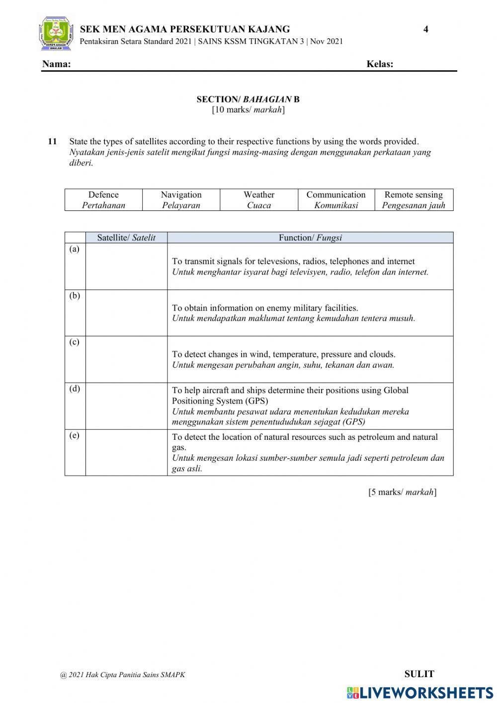 PSS Sains 2021 T3 Bahagian A-B 5274042 | CekguAna