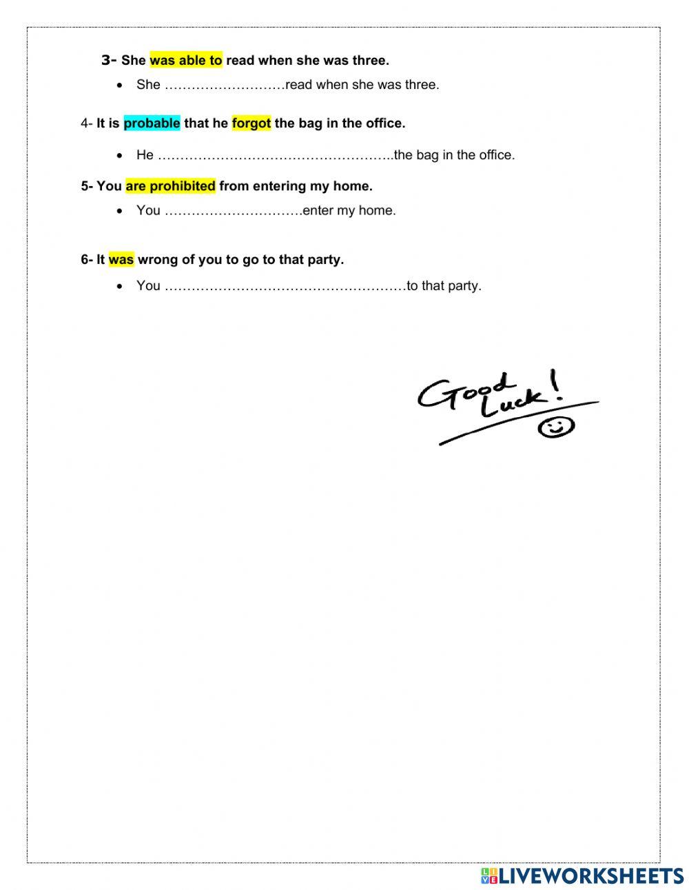 5274071 | Modals quiz | amaniali123 | LiveWorksheets