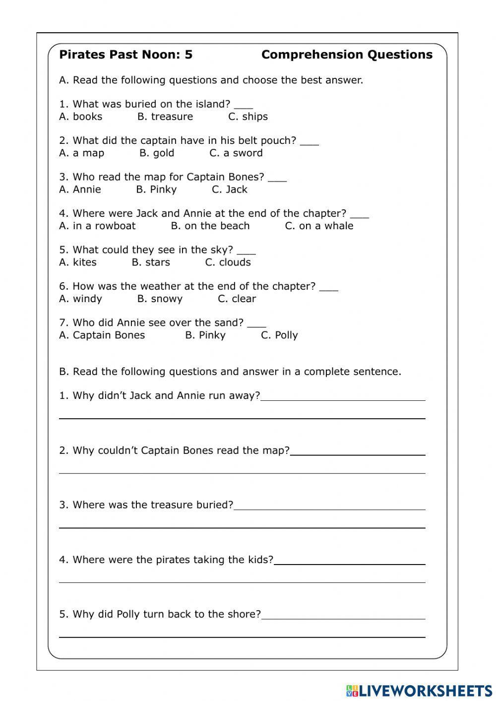 Magic tree house 04-ch05 online exercise for | Live Worksheets