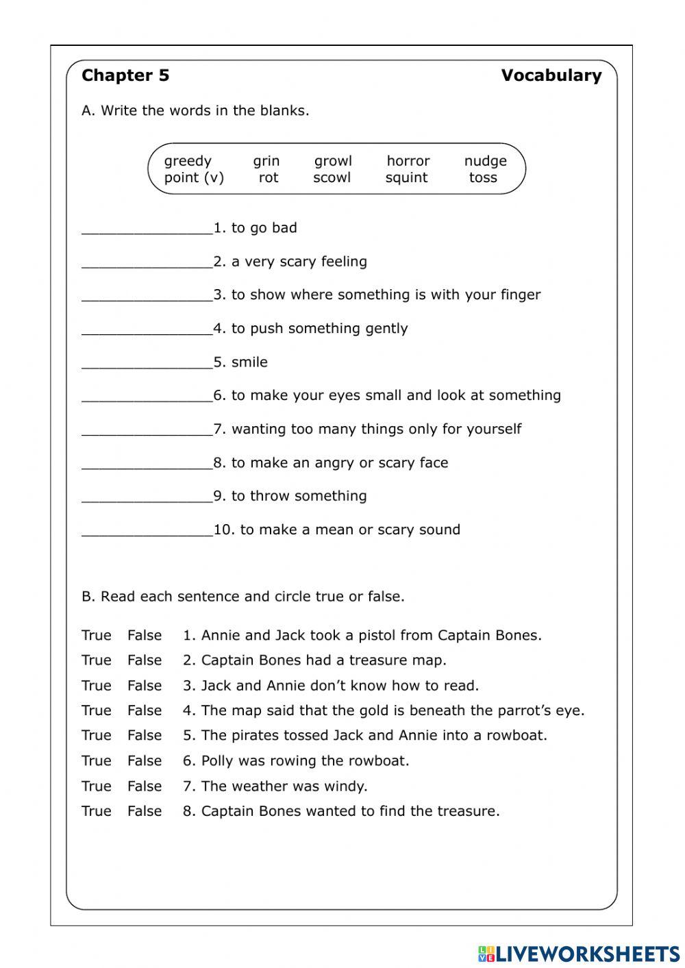 Magic tree house 04-ch05 online exercise for | Live Worksheets