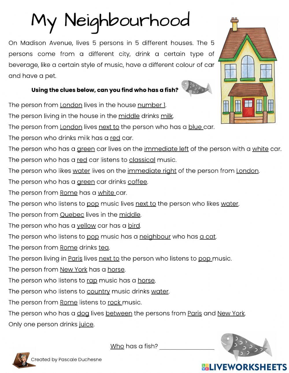 My Neighbourhood | LiveWorksheets | 5274180