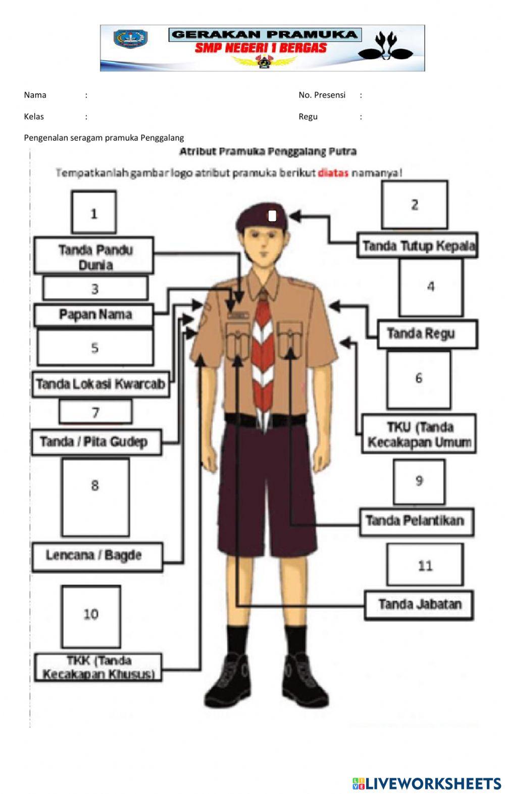 Pramuka Penggalang Ramu worksheet | Live Worksheets