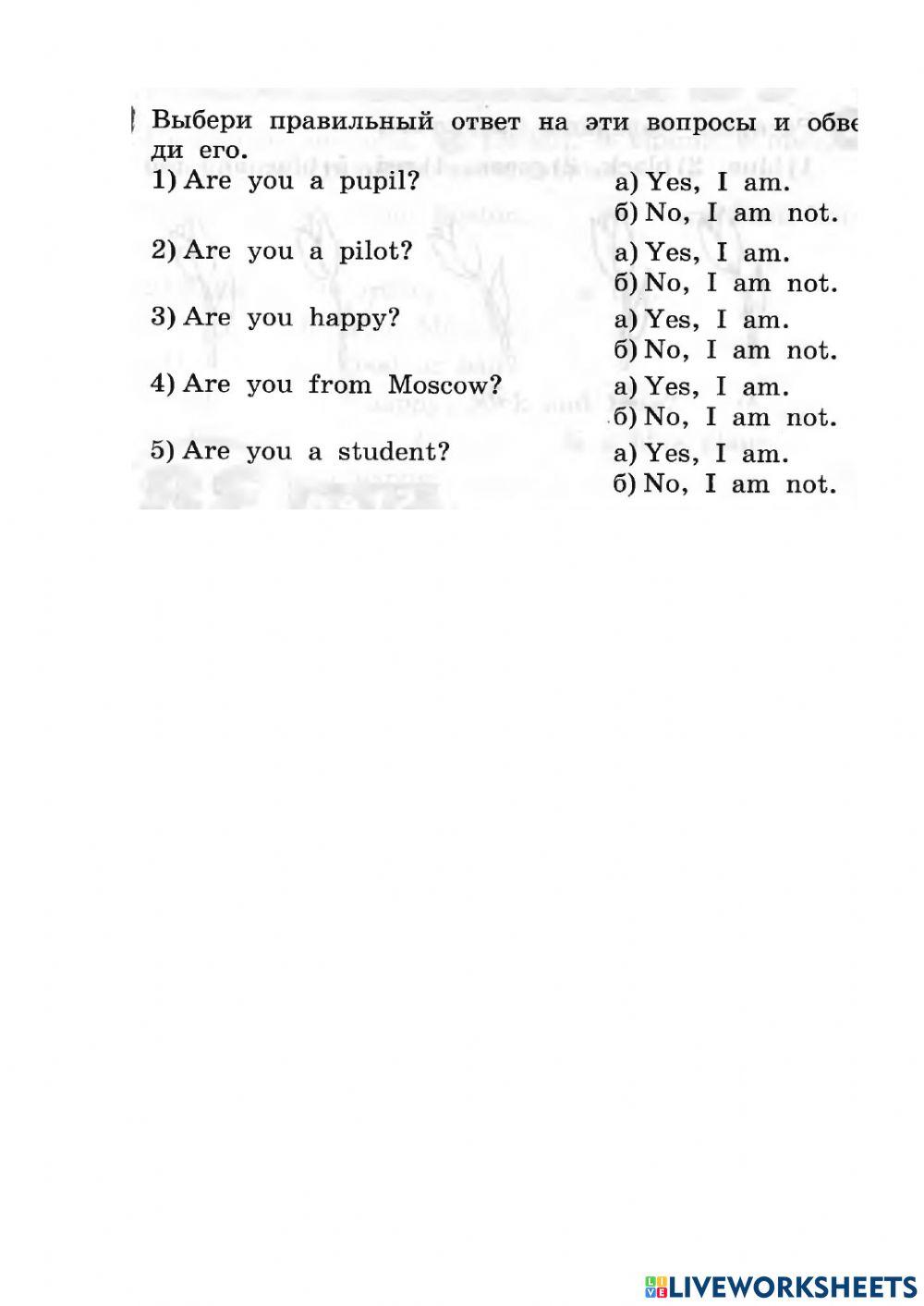 Answer the questions activity for 2 | Live Worksheets