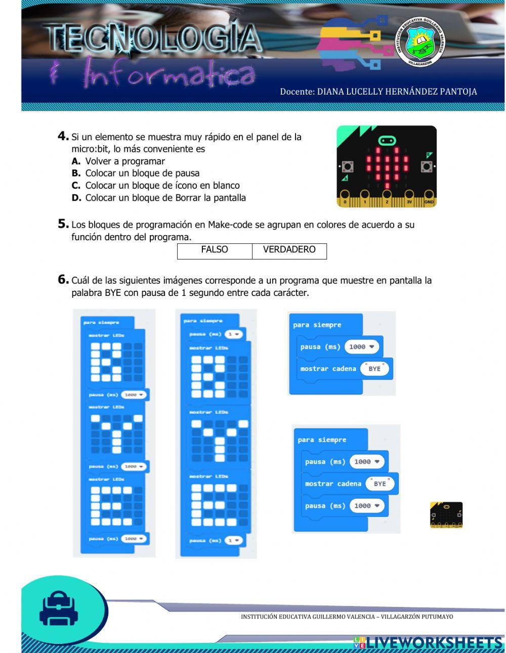 Makecode | Free Interactive Worksheets | 2161937