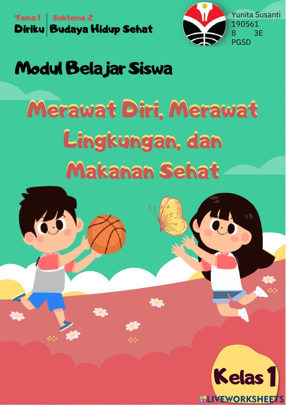 Tema 1 Merawat Diri worksheet | Live Worksheets