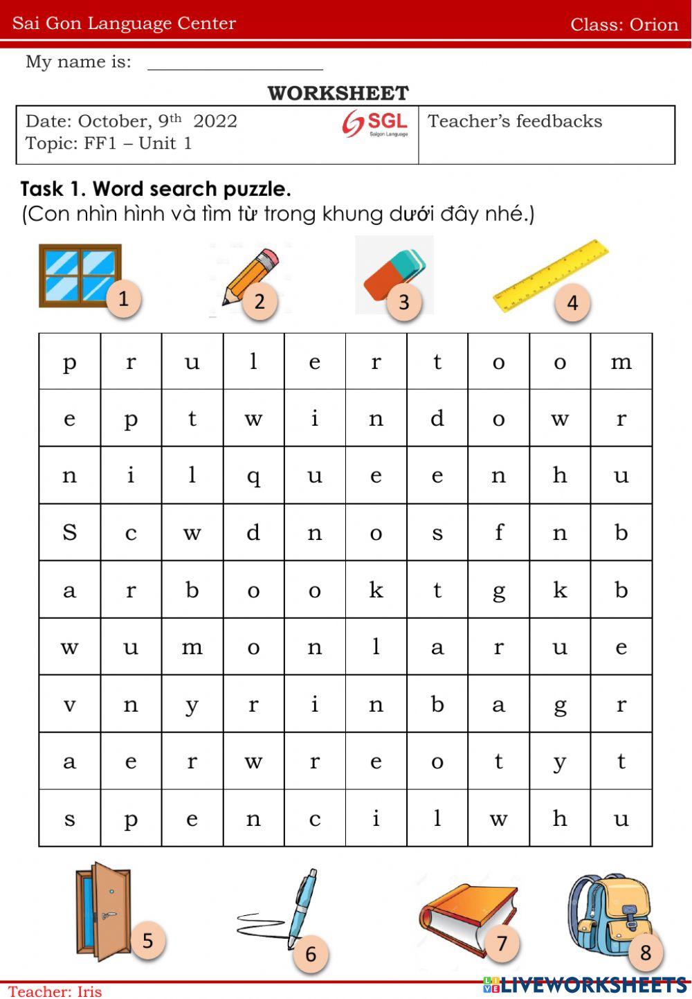 Orion 0910 worksheet | Live Worksheets