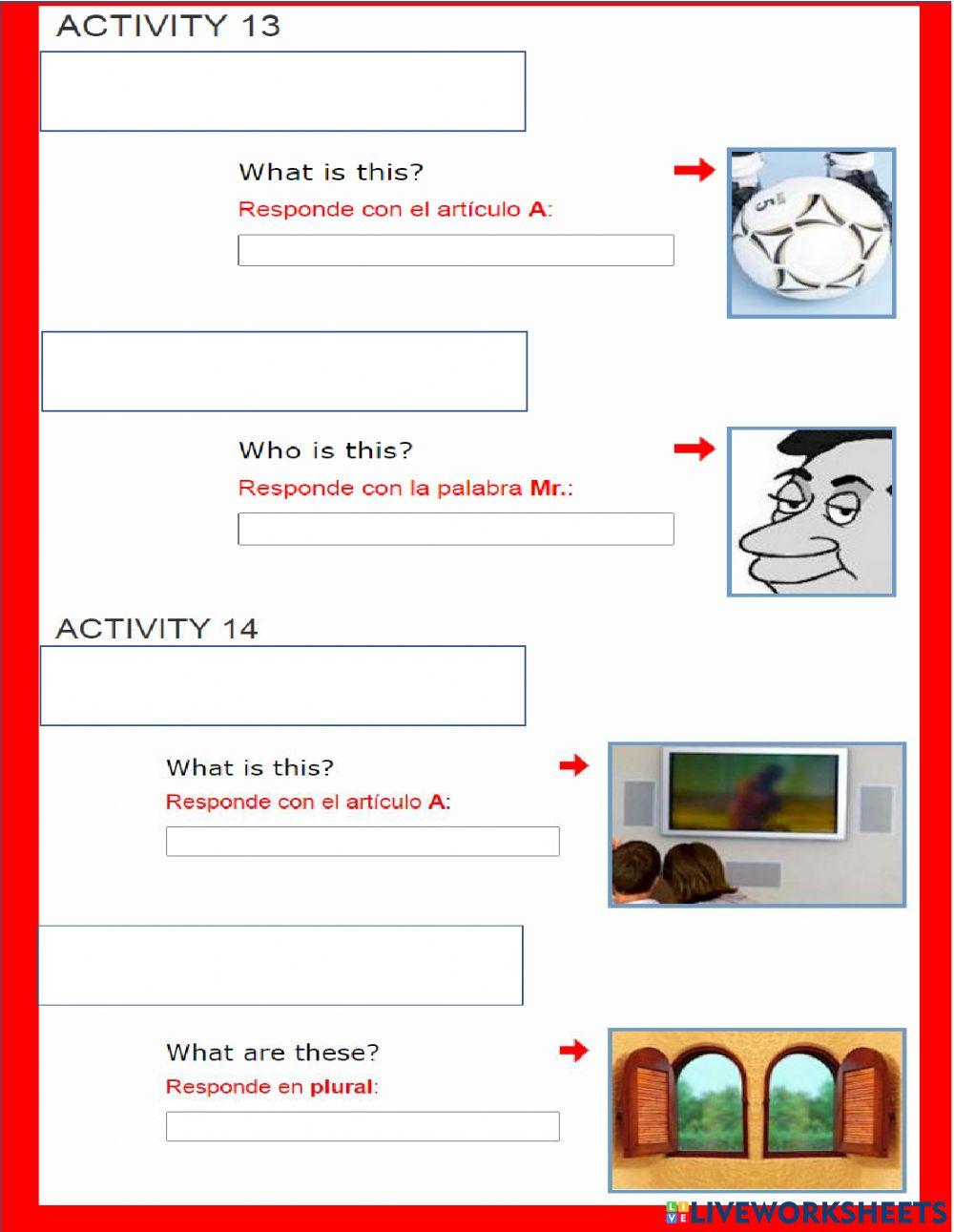 Principiante interactive worksheet | Live Worksheets