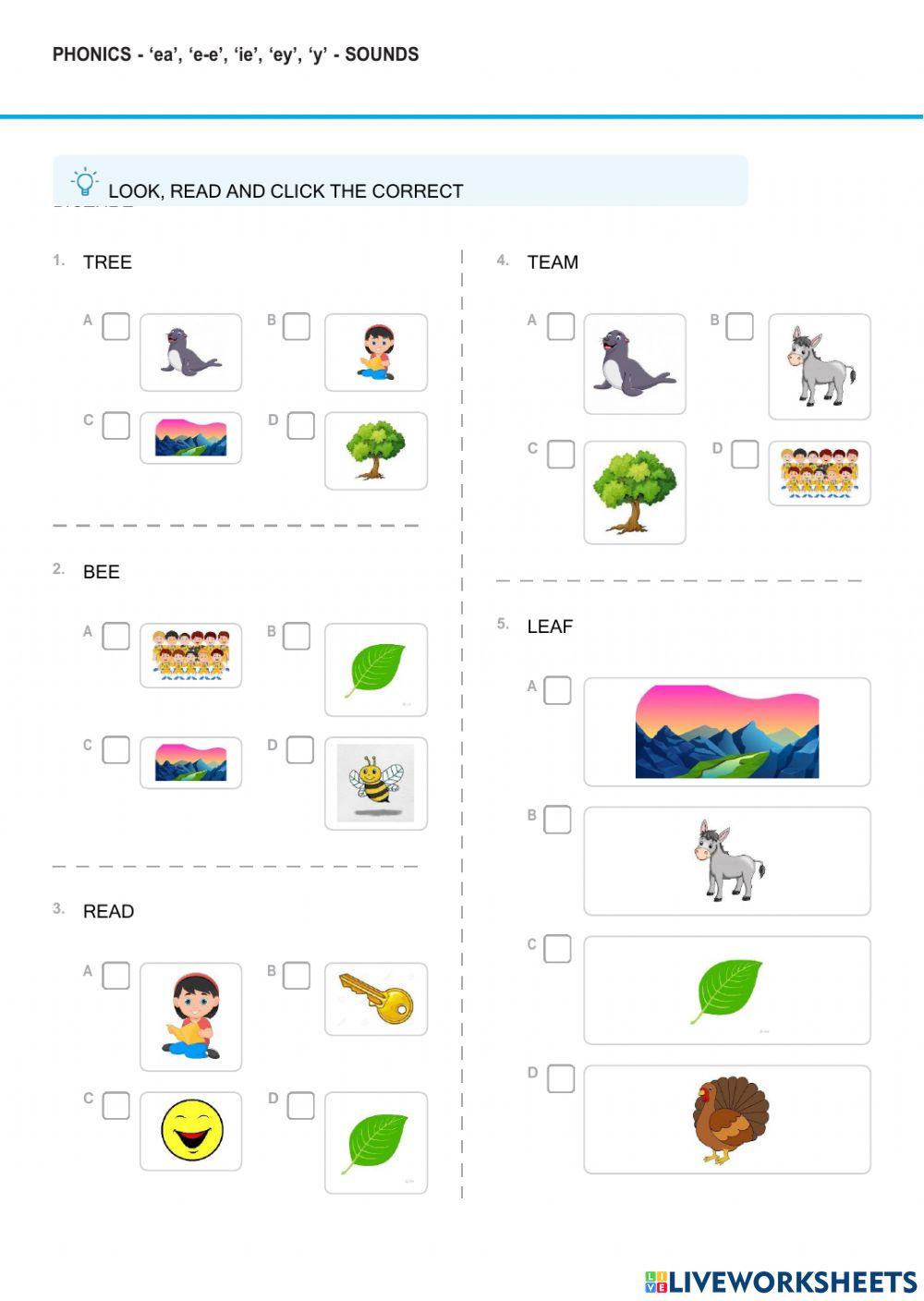 Phonics sounds … | Free Interactive Worksheets | 2172881