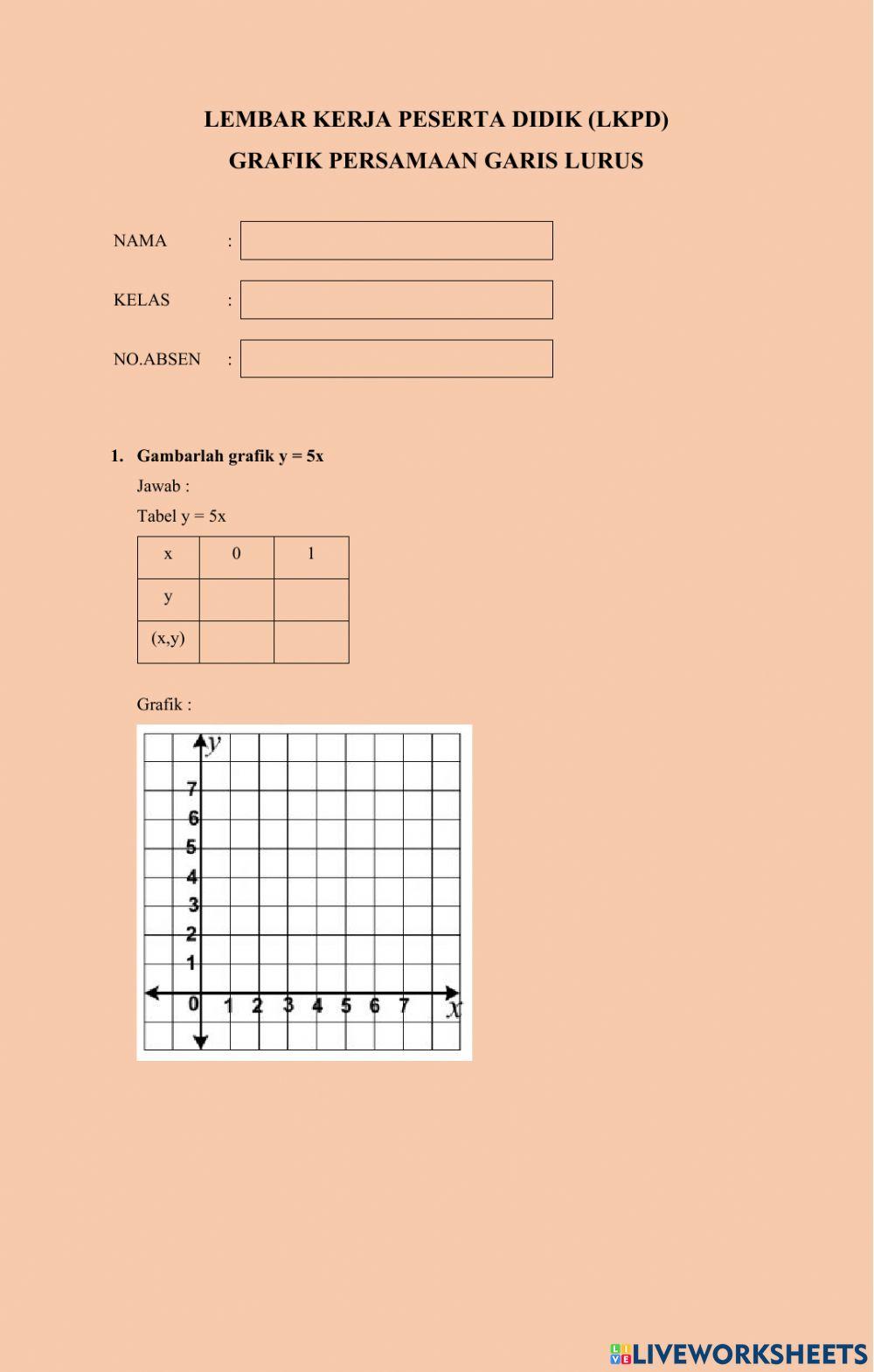 Menggambar Graf… | Free Interactive Worksheets | 2172927