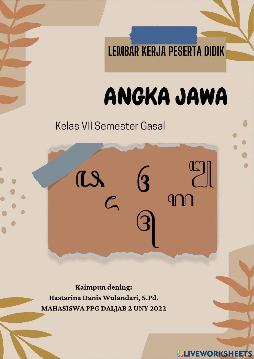 Angka Jawa worksheet | Live Worksheets