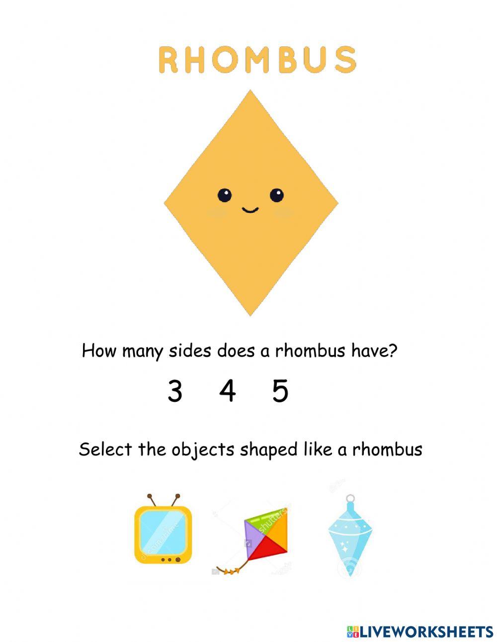 objects shaped like a rhombus