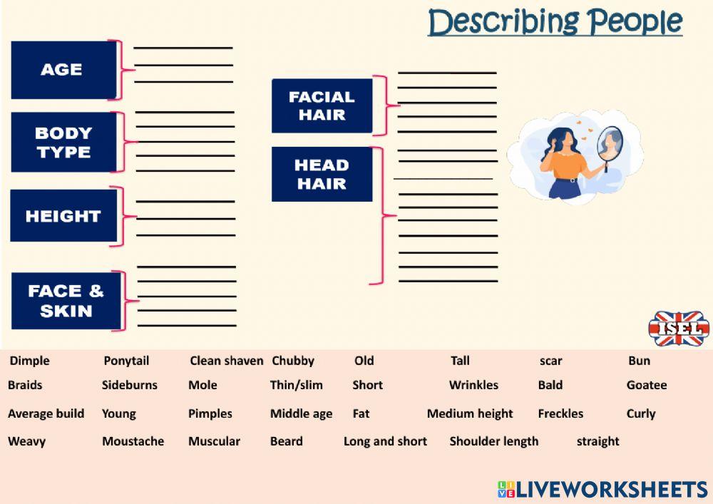 Descriptions interactive exercise for adults | Live Worksheets