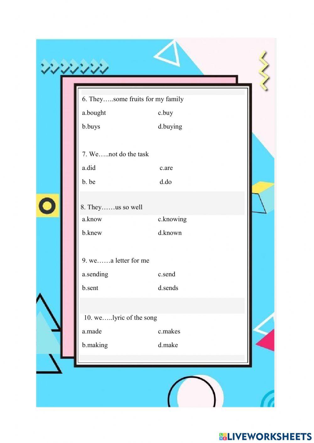 Simple Present Tense online exercise for 7/8 | Live Worksheets