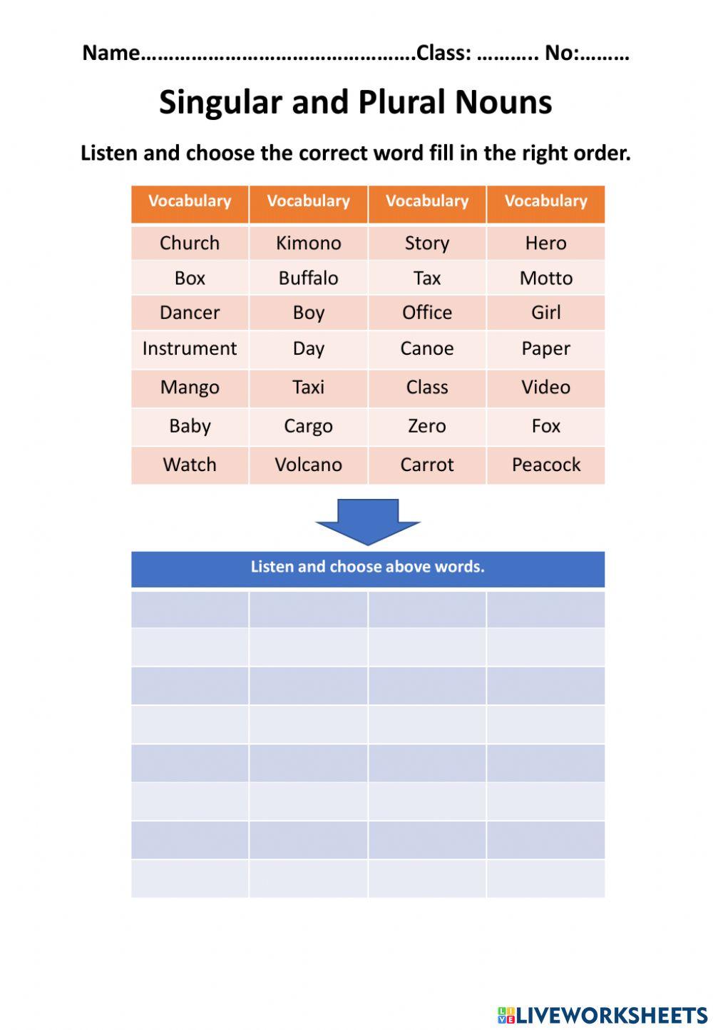 2174578 | Singular and Plural Noun | WIRANPAT