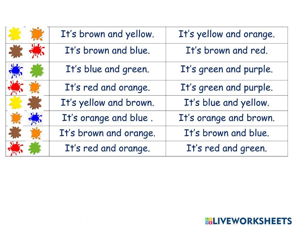 School things & colors worksheet | Live Worksheets