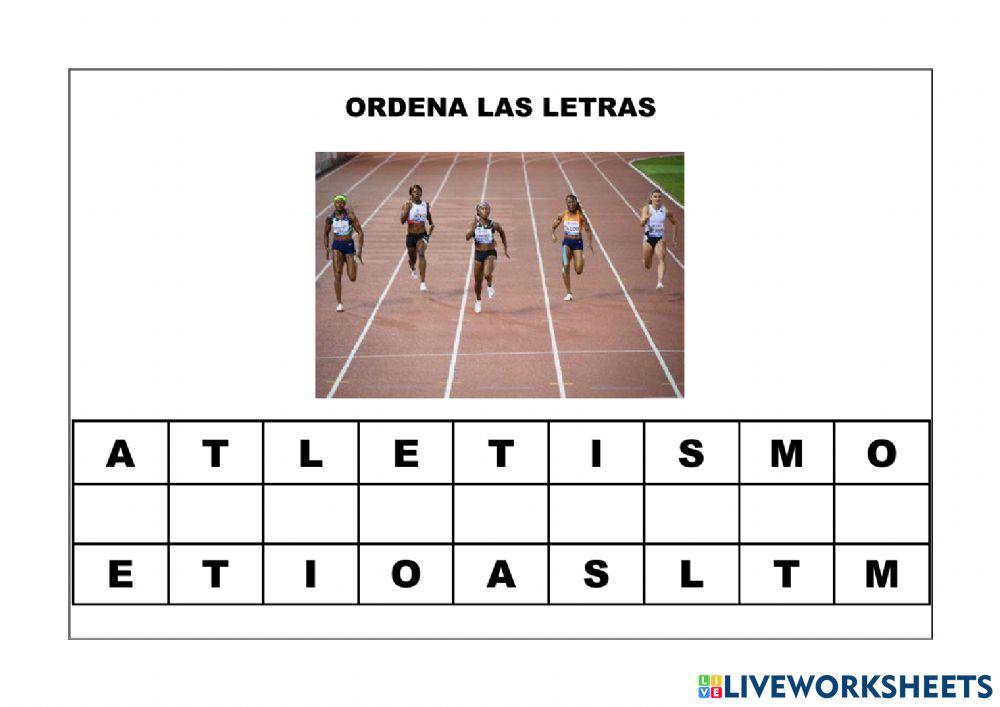 Forma la palabra atletismo worksheet | Live Worksheets