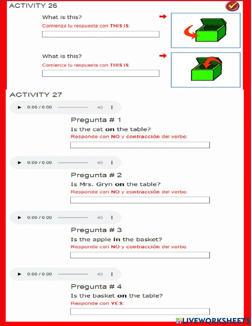 Principiante activity | Live Worksheets