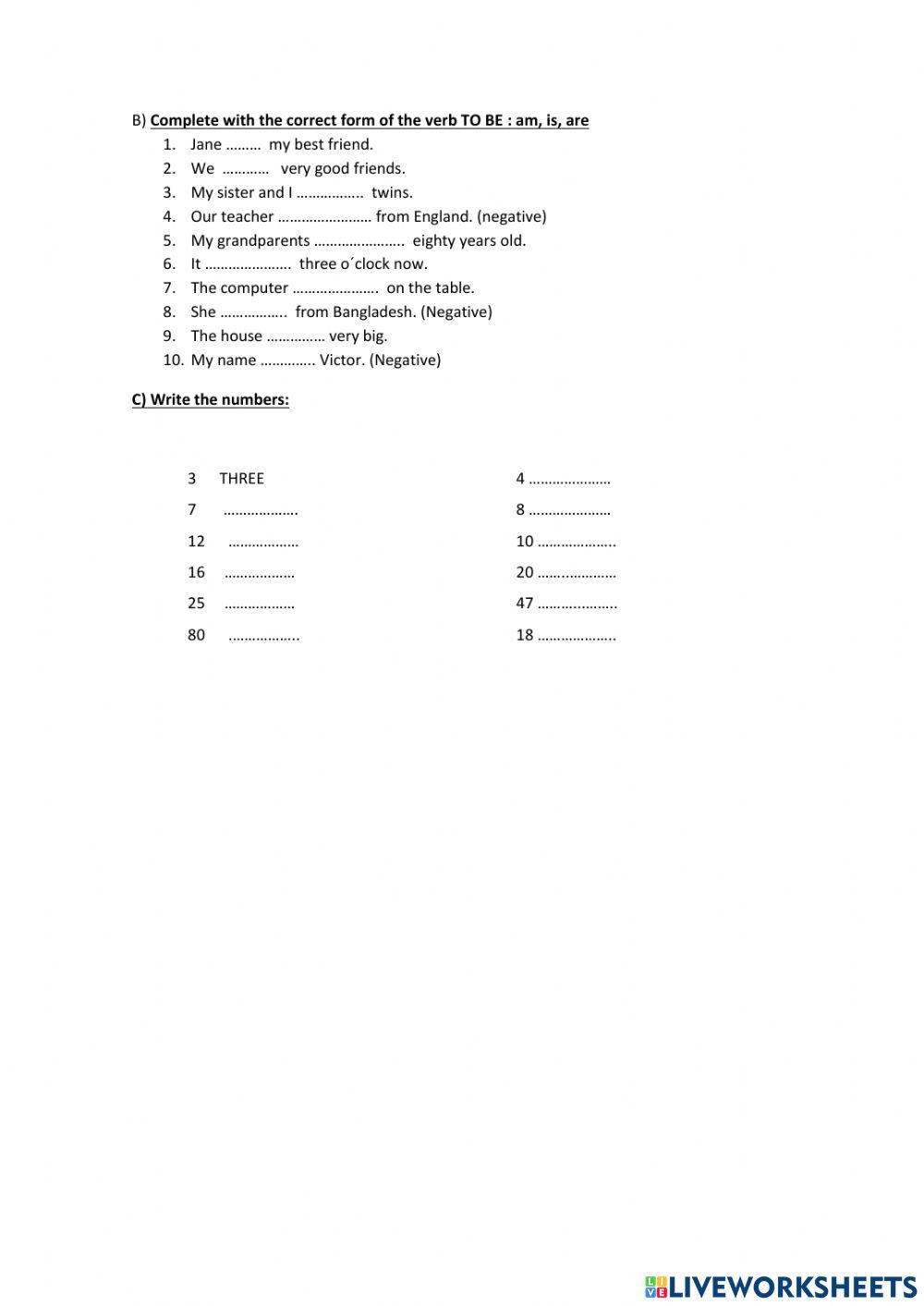 STARTER 1ST FAKE TEST 2022 online exercise for | Live Worksheets