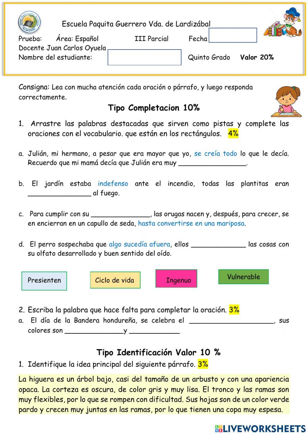 Español | Free Interactive Worksheets | 2175603