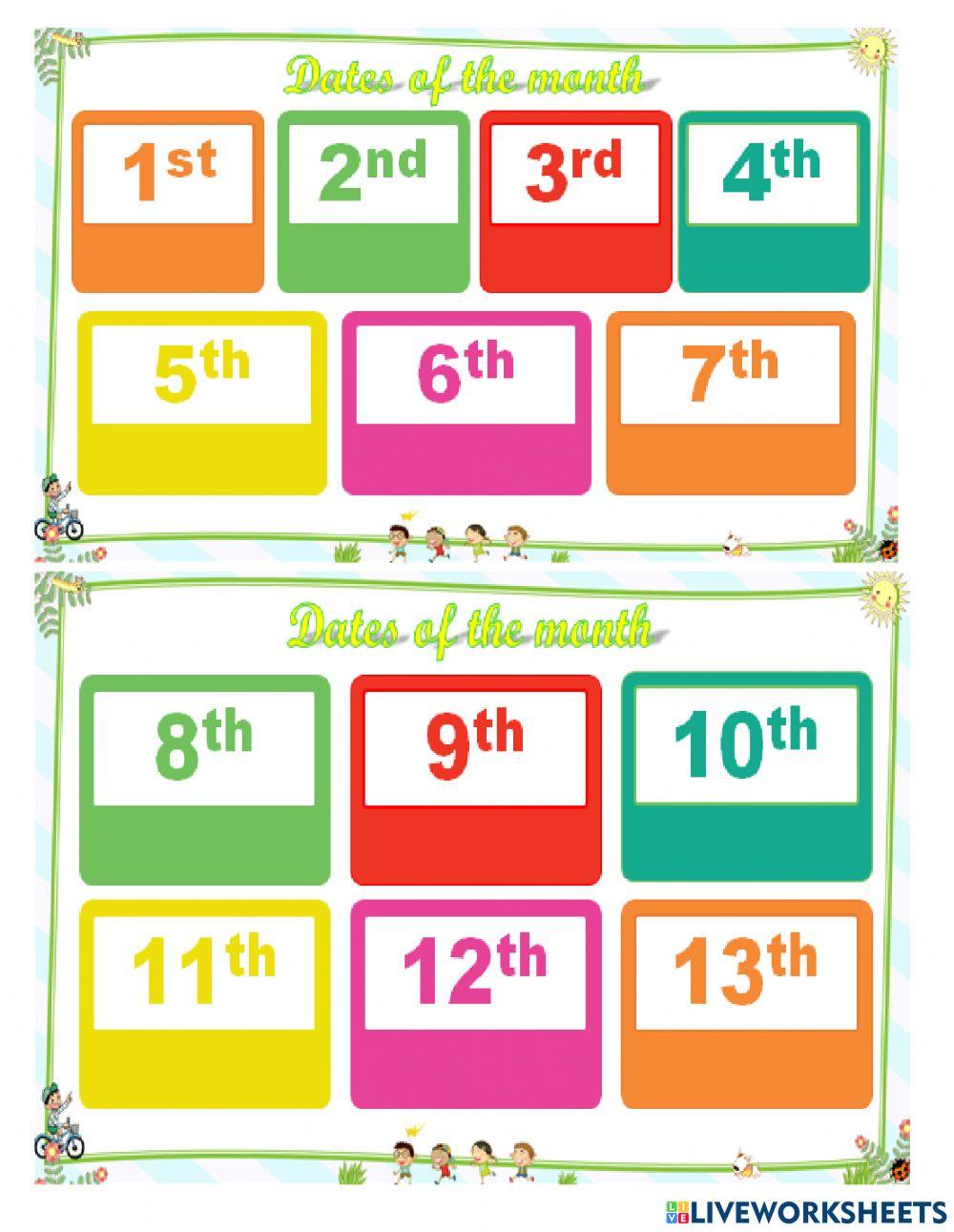 Grade 4 Day and Date online exercise for | Live Worksheets