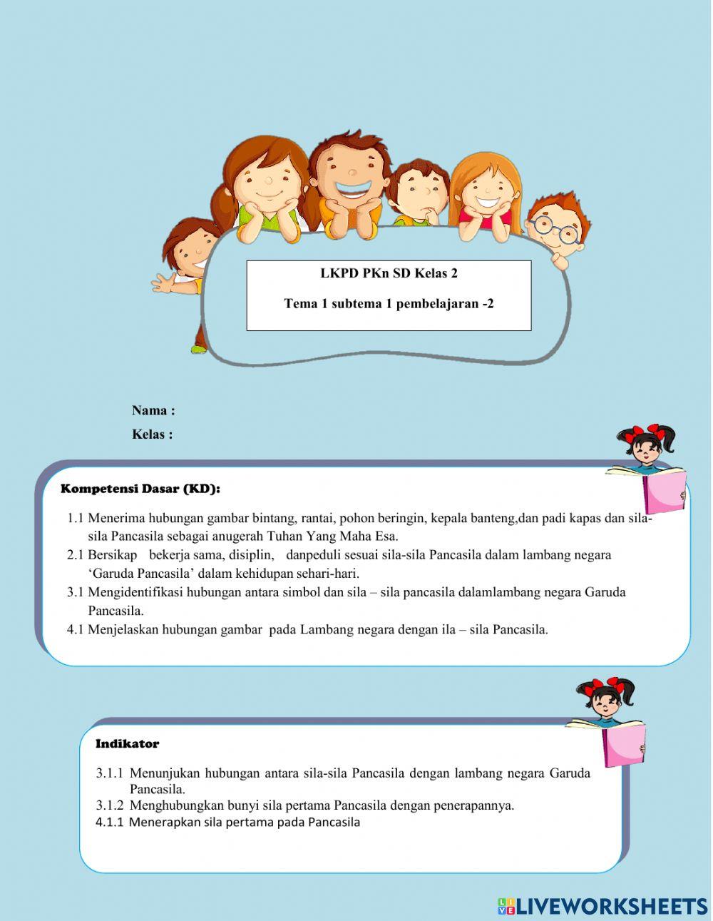Lkpd materi pkn worksheet | Live Worksheets