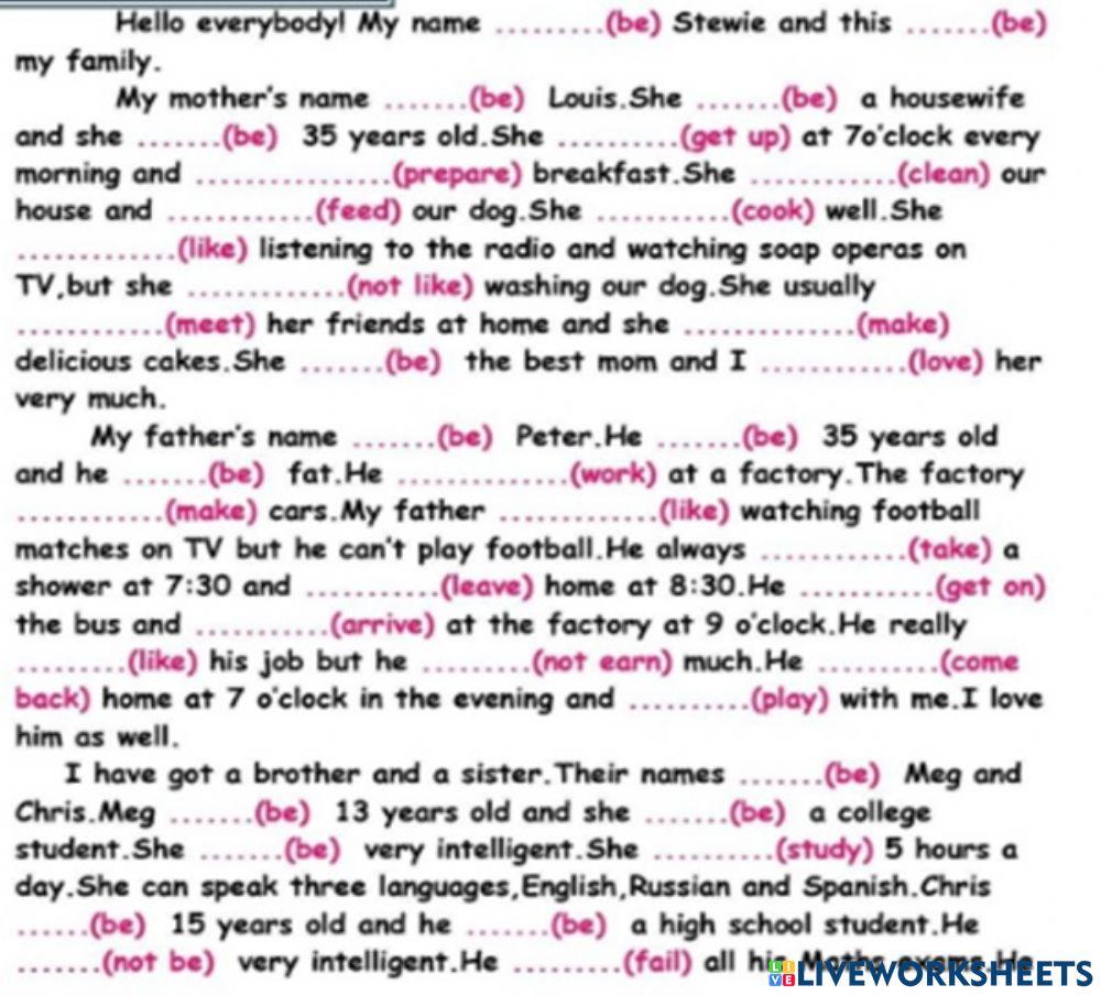 Lesson Simple Present | Dario Paul Chanaluisa Toaquiza