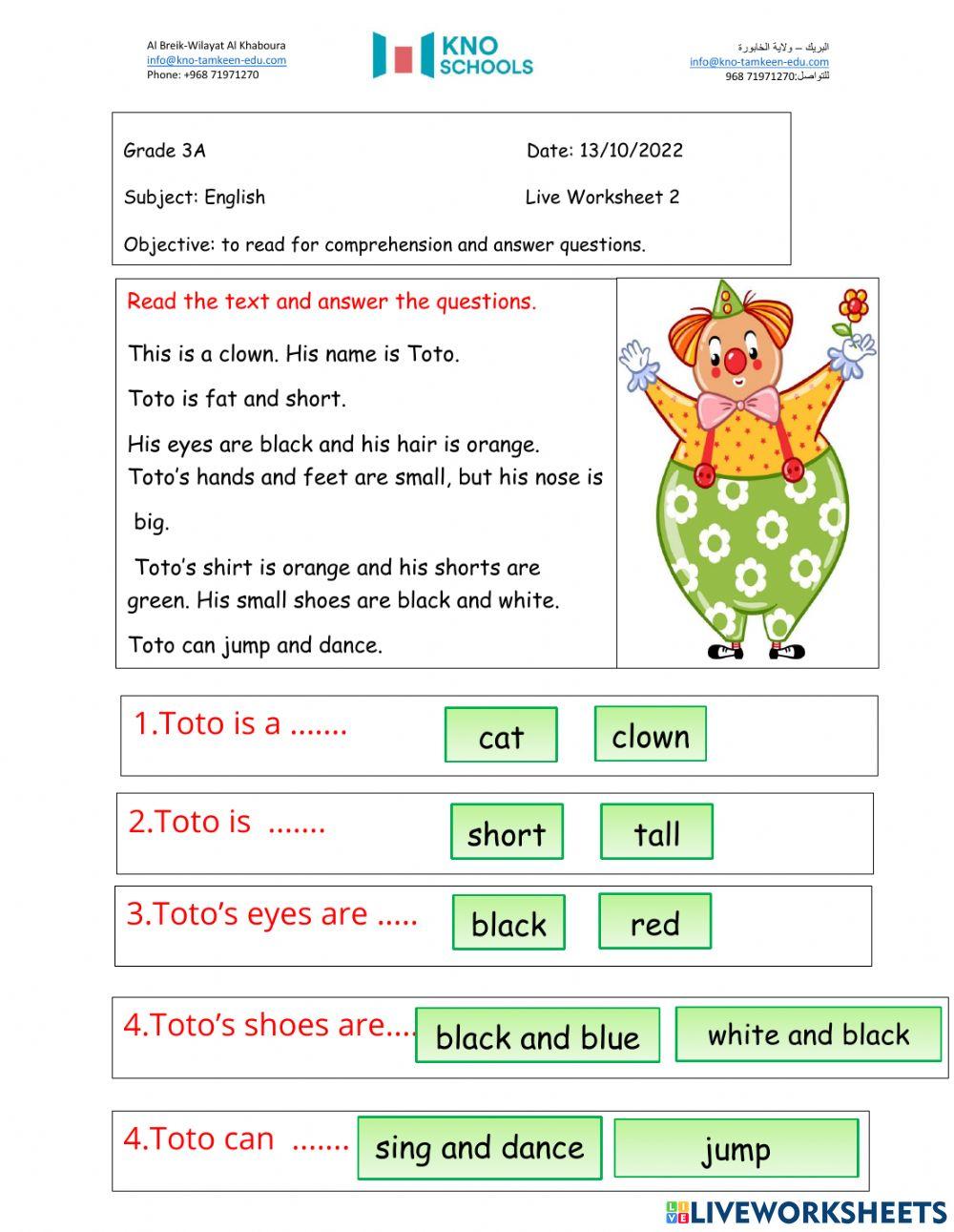 Grade 3 Live worksheet 2 online exercise for | Live Worksheets