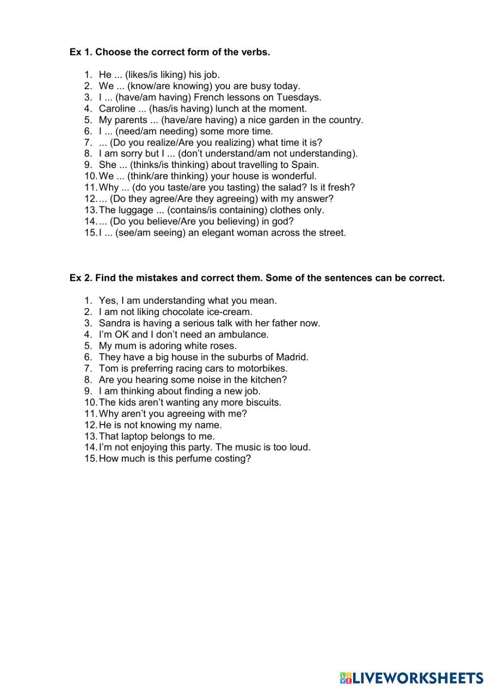 2176449 | State verbs | Evg92 | LiveWorksheets